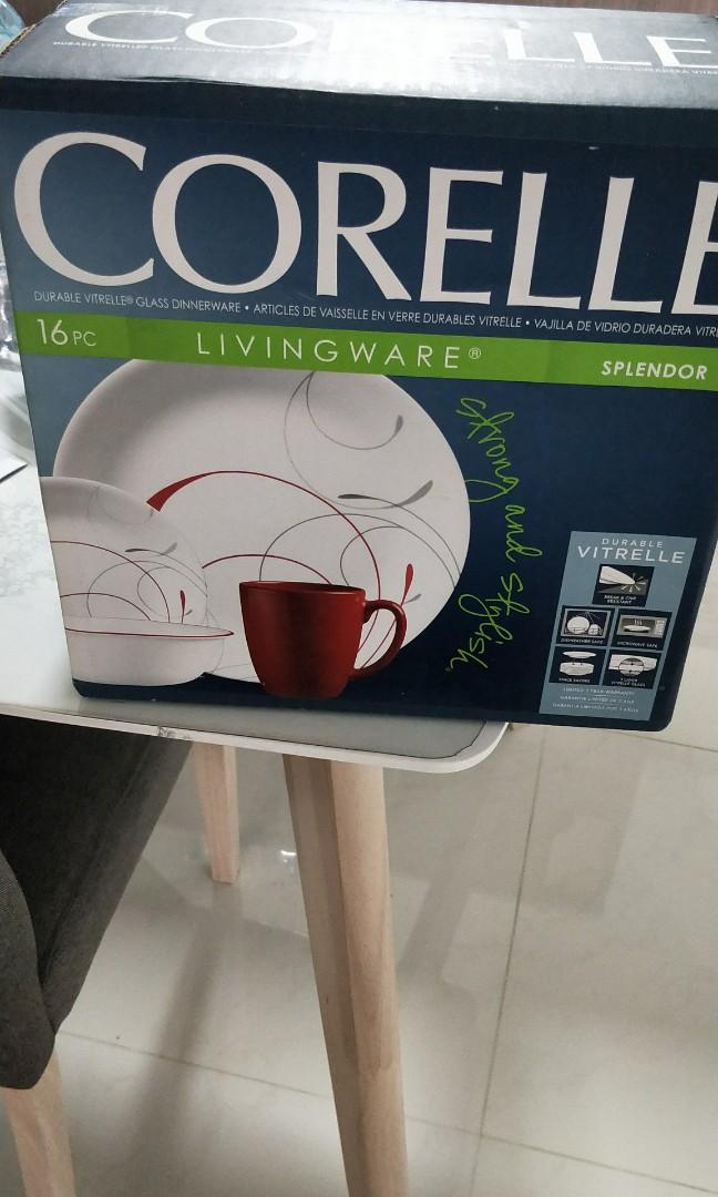 Corelle 16 pieces table ware, Furniture & Home Living, Kitchenware ...