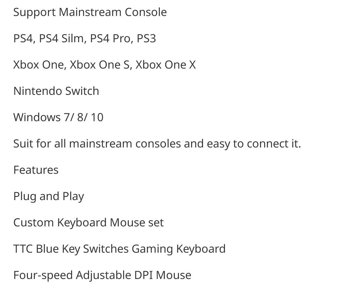 GameSir VX Aimswitch Keyboard and Mouse Adapter for PS4/XBox One ...