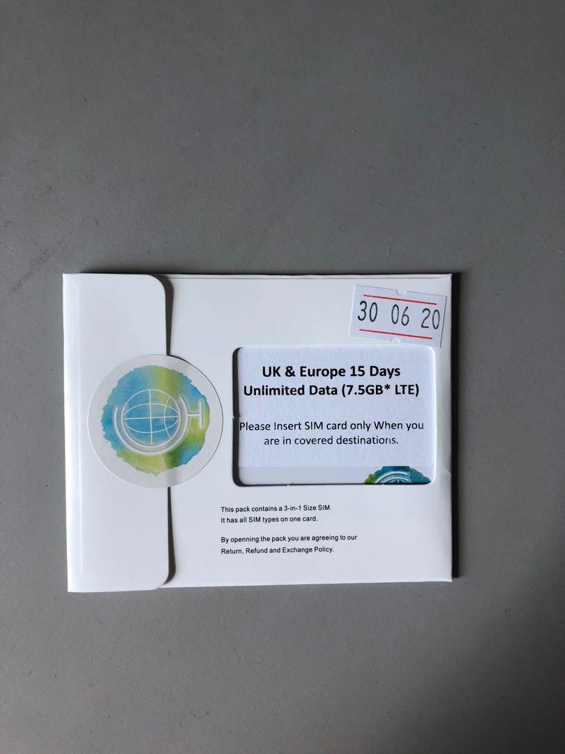 ICC SIM card UK & Europe, Mobile Phones & Gadgets, Mobile & Gadget ...