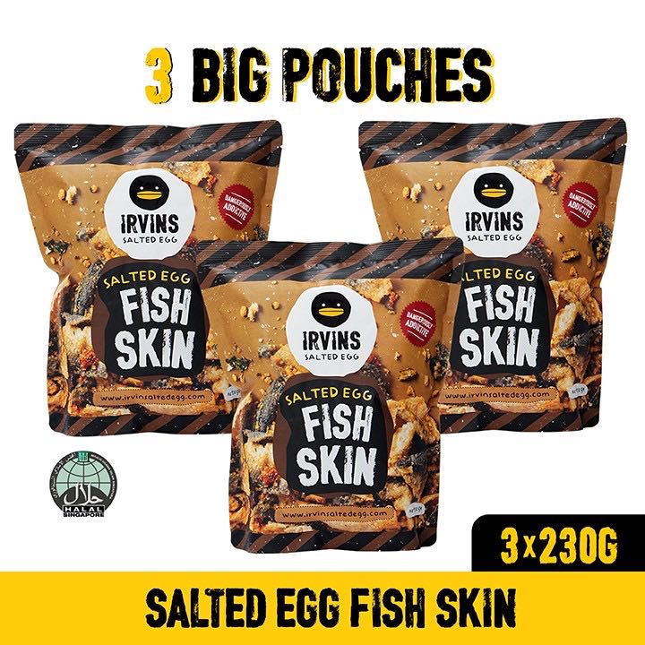 Irvins Salted Egg Fish Skin, Food & Drinks, Packaged & Instant Food on ...