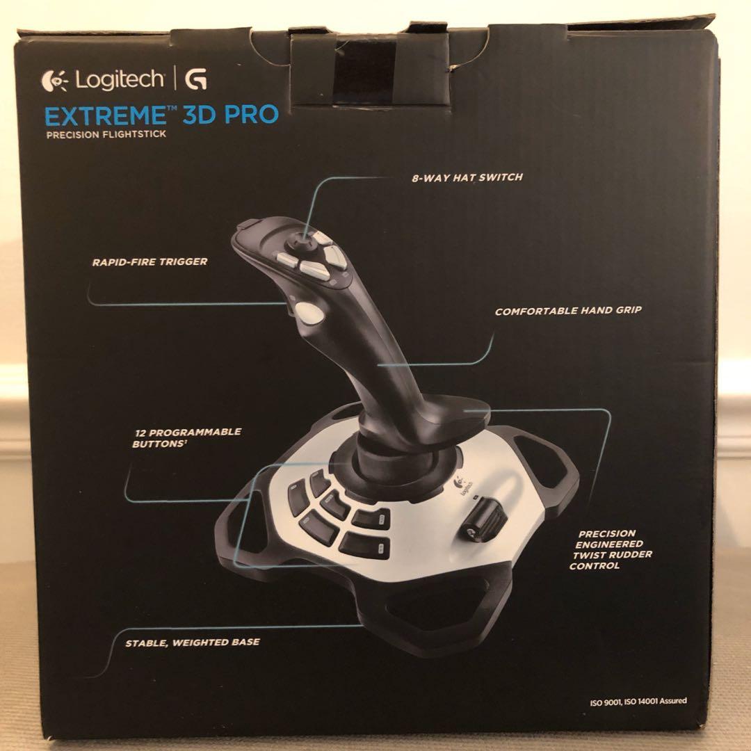 Logitech Extreme 3D Pro Precision Flightstick, Video Gaming, Video Game ...