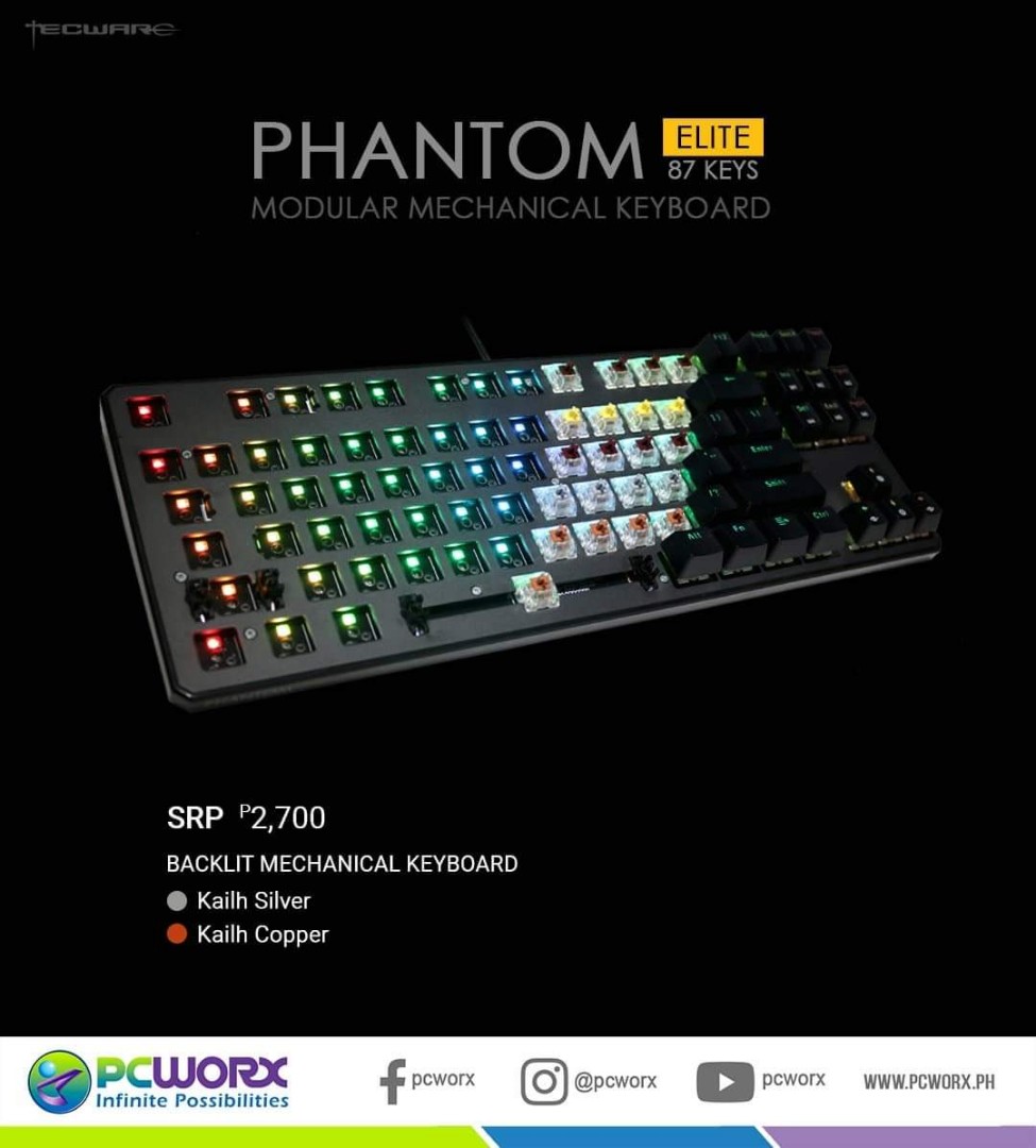 Mechanical Keyboard Phantom elite modular, Video Gaming, Gaming ...