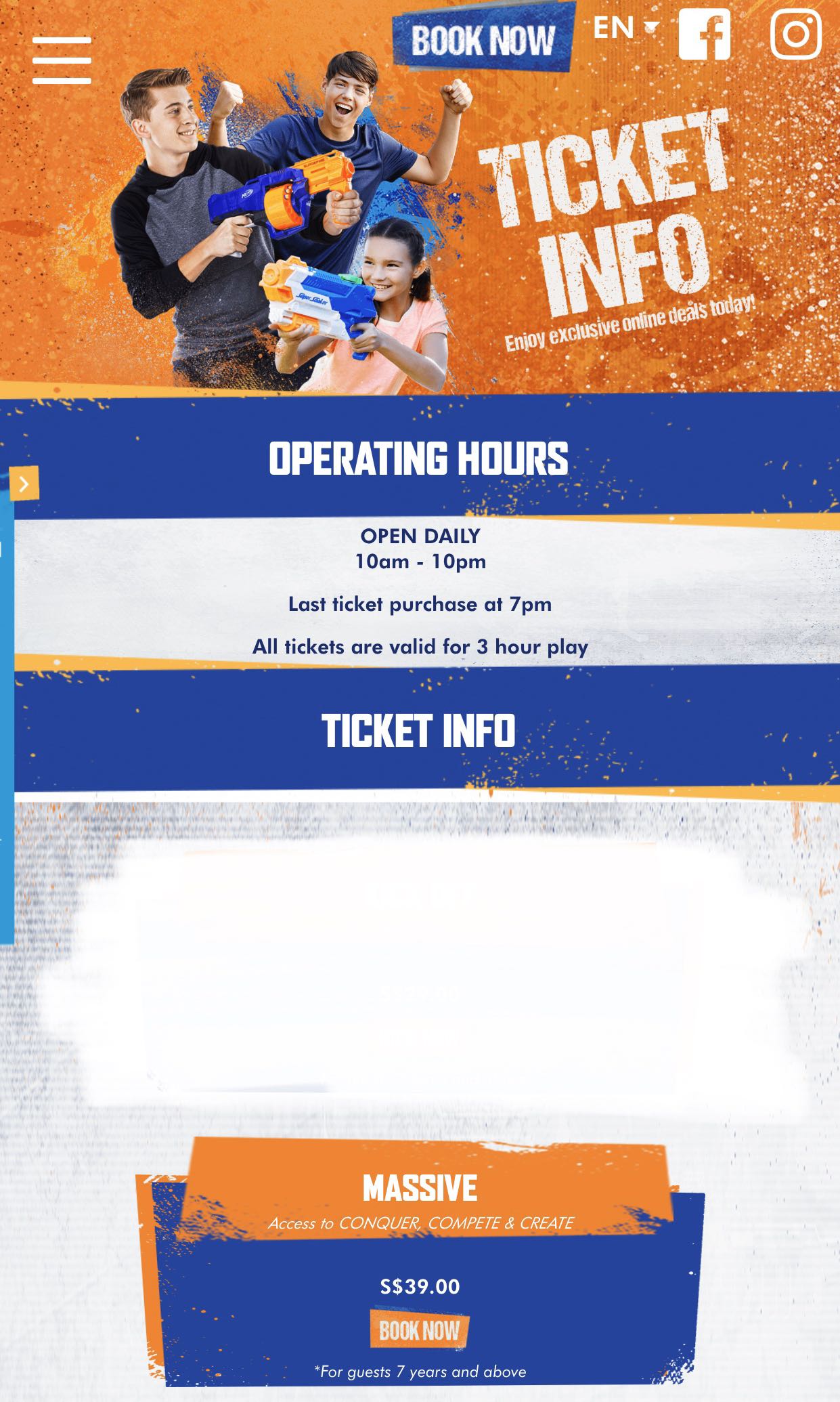 NERF Action Experience MASSIVE Play Ticket, Tickets & Vouchers, Local ...