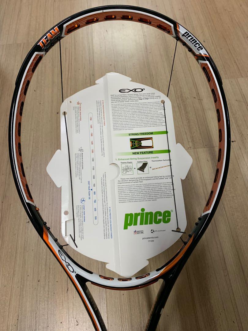 New Prince Exo3 Tour Team 100 Tennis Racket, Sports Equipment, Sports ...