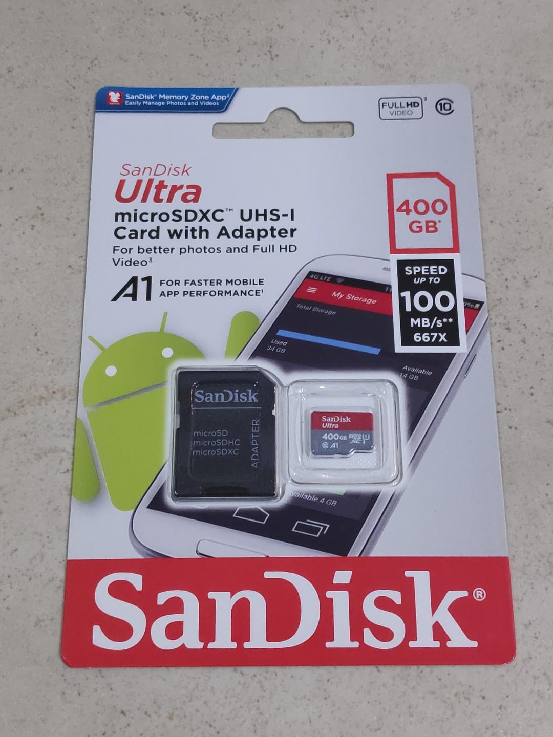 SanDisk Ultra 400GB microsd card, Mobile Phones & Gadgets, Mobile ...