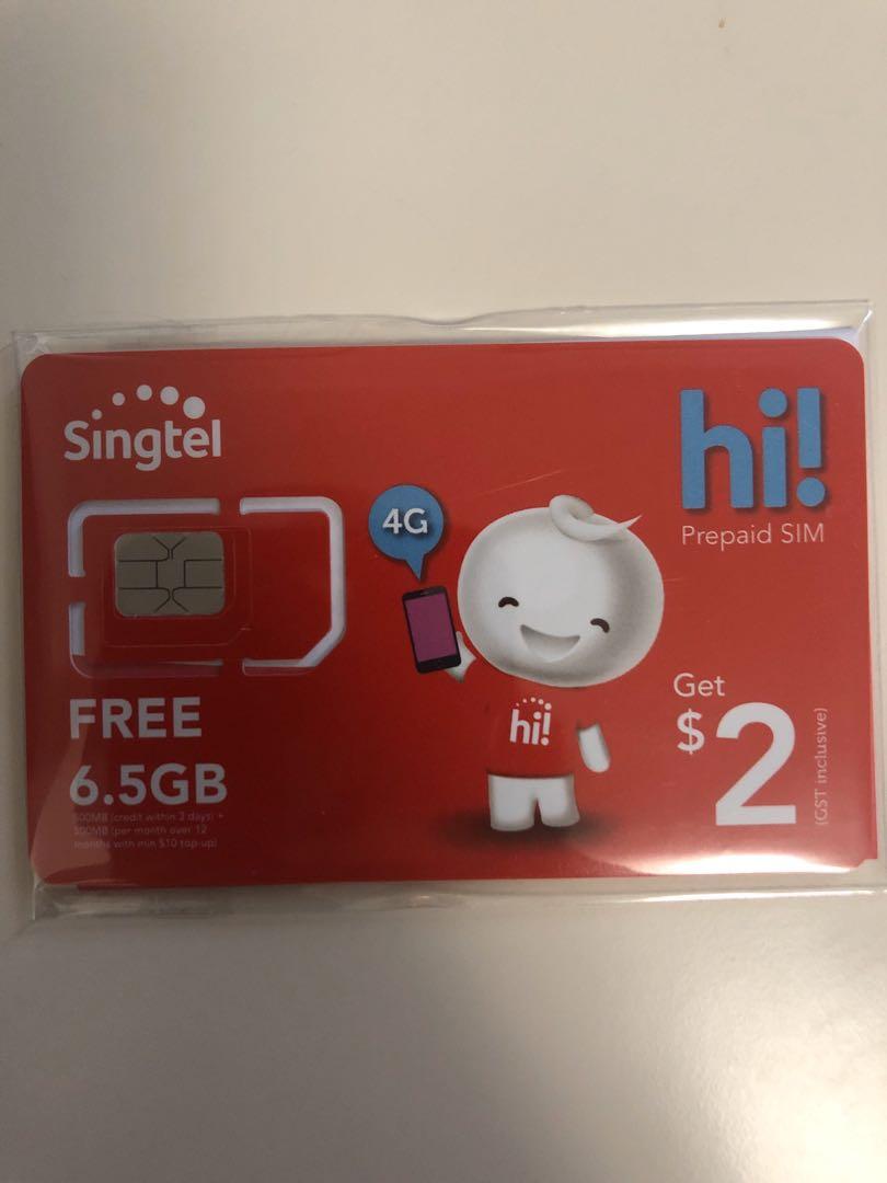 SingTel Prepaid Hi Card, Mobile Phones & Gadgets, Mobile & Gadget ...