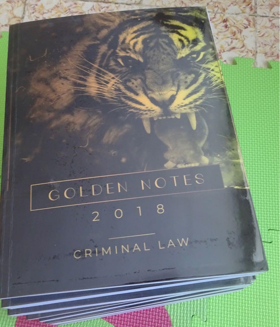 UST Golden Notes - Law/ Bar reviewer, Hobbies & Toys, Books & Magazines ...