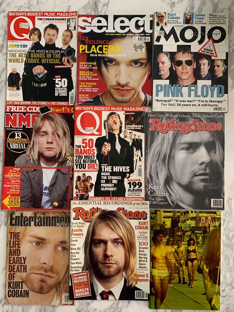 Vintage Magazines, Kurt Cobain, Mojo, Coldplay, Radiohead, Mojo, Q ...