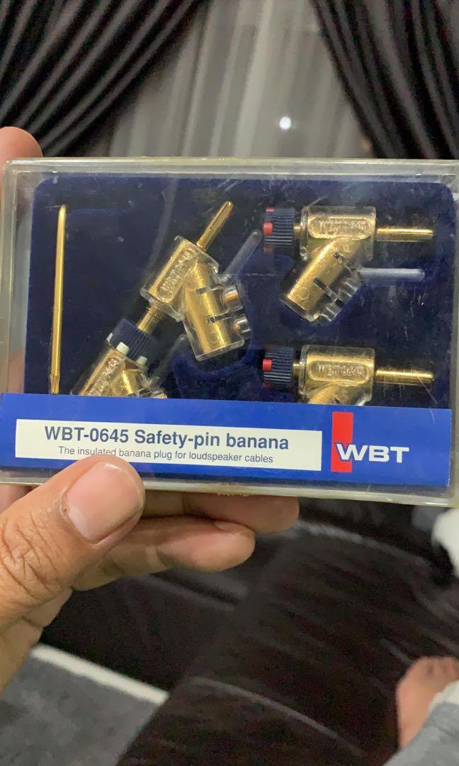 (Price reduced) WBT-0645 safety pin- banana, Audio, Other Audio Equipment on Carousell