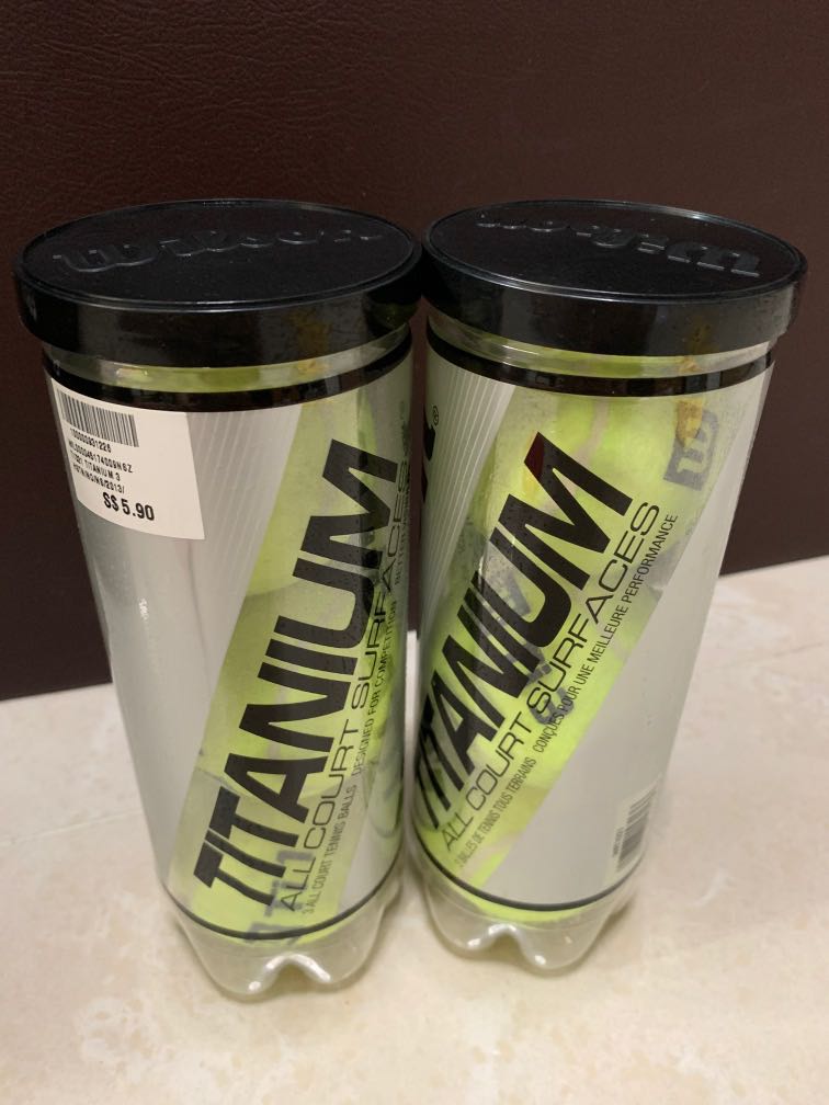 Wilson Tennis Ball (Titanium), Sports Equipment, Sports & Games, Racket ...