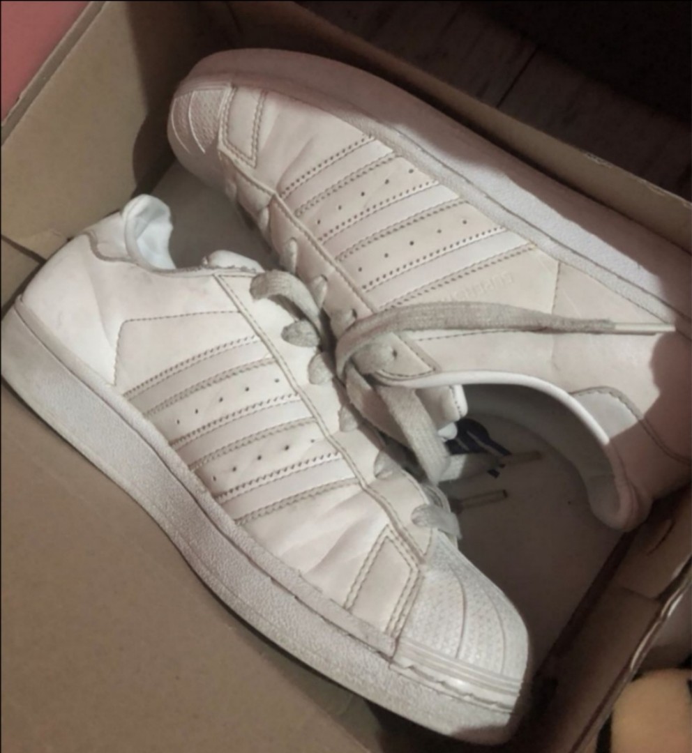 ORIGINAL ADIDAS Superstar Triple White Reflective Sneakers, Women's ...