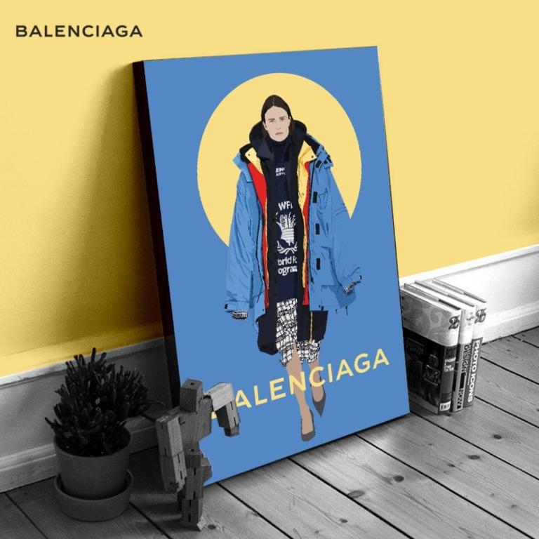 BALENCIAGA WOODEN POSTER FRAME, Furniture & Home Living, Home Decor ...