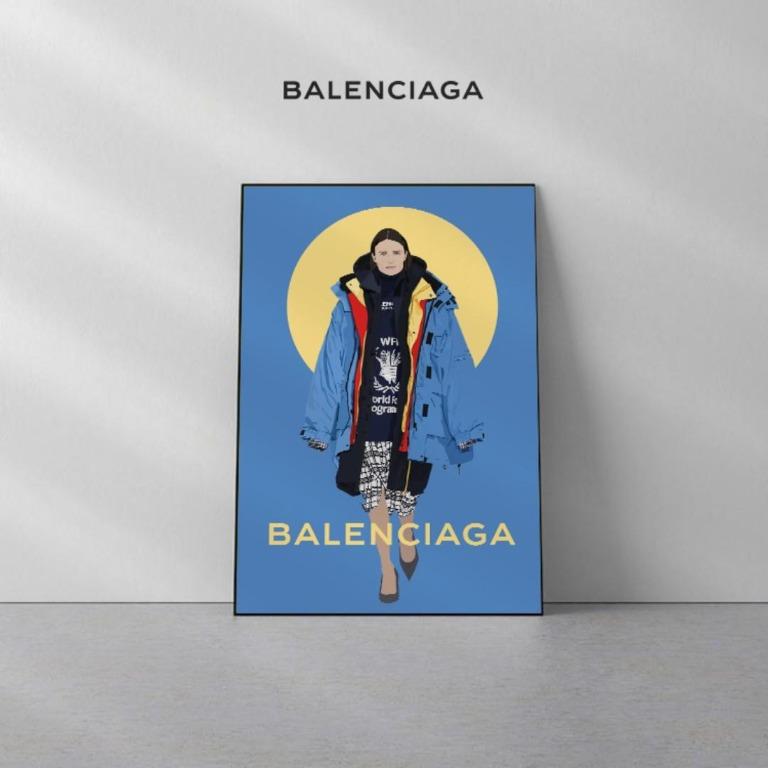 BALENCIAGA WOODEN POSTER FRAME, Furniture & Home Living, Home Decor ...