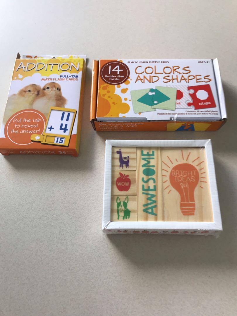 BNIB Flash cards and wood stamps, Hobbies & Toys, Stationery & Craft ...
