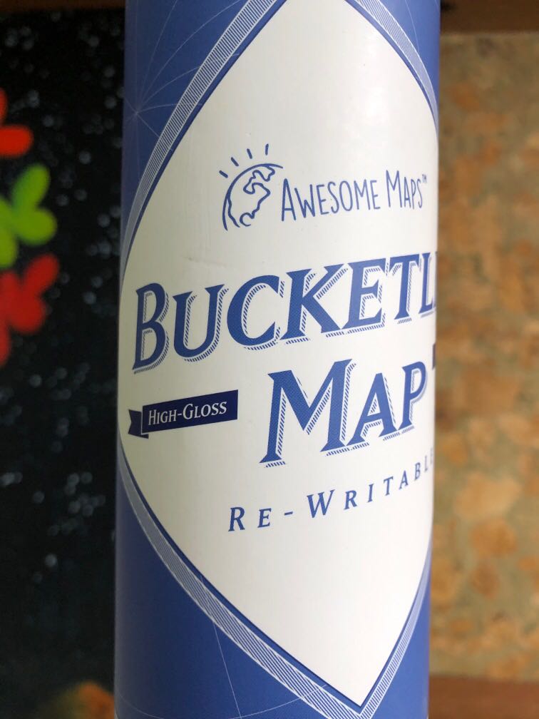 Bucket list map - paper atlas, Everything Else on Carousell