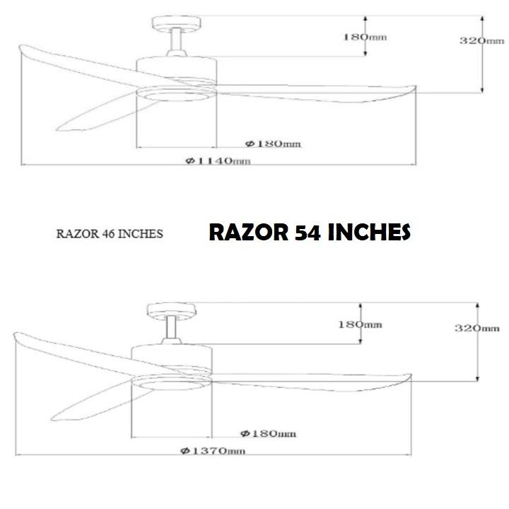 Ceiling fan Bestar Dc Razor, Furniture & Home Living, Lighting & Fans ...