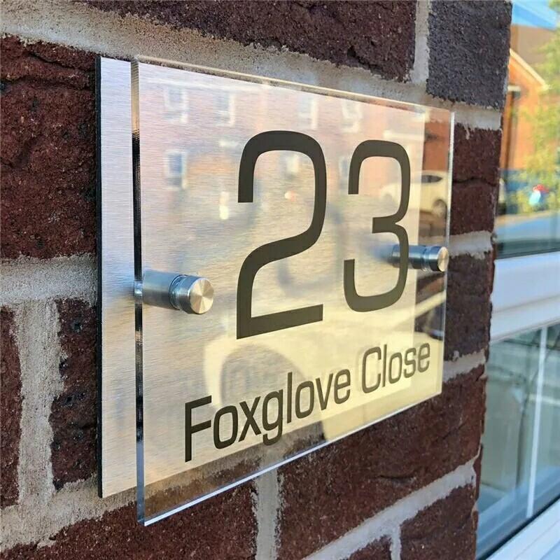 Customized Transparent Acrylic Door Number Plates Panel, Furniture ...