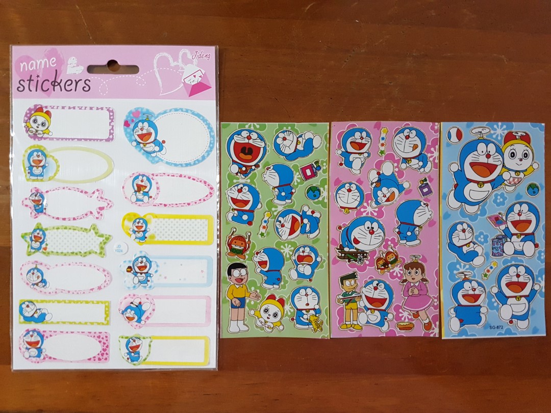 Doraemon Name Stickers and Sticker Sheets, Hobbies & Toys, Stationery ...