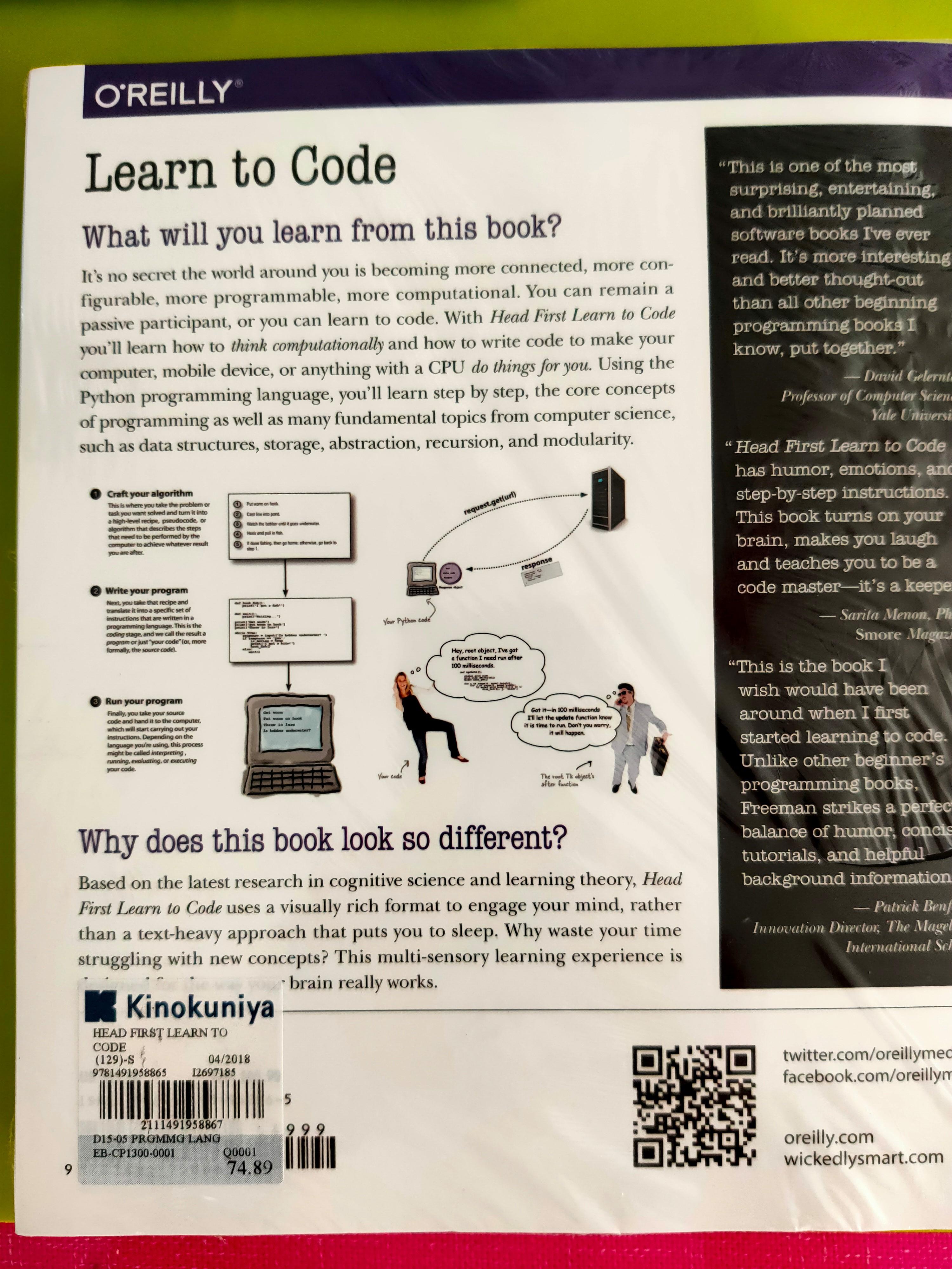 Head First Learn to Code (Eric Freeman ), Hobbies & Toys, Books ...