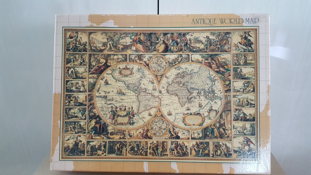 Jig saw puzzle - Antique World Map, Hobbies & Toys, Toys & Games on ...