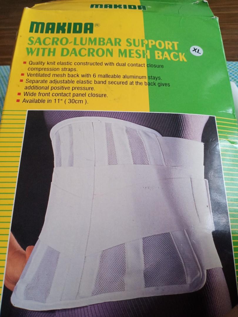 Makida.Sacro-Lumbar Support with Dacron Mesh Back, Health & Nutrition ...