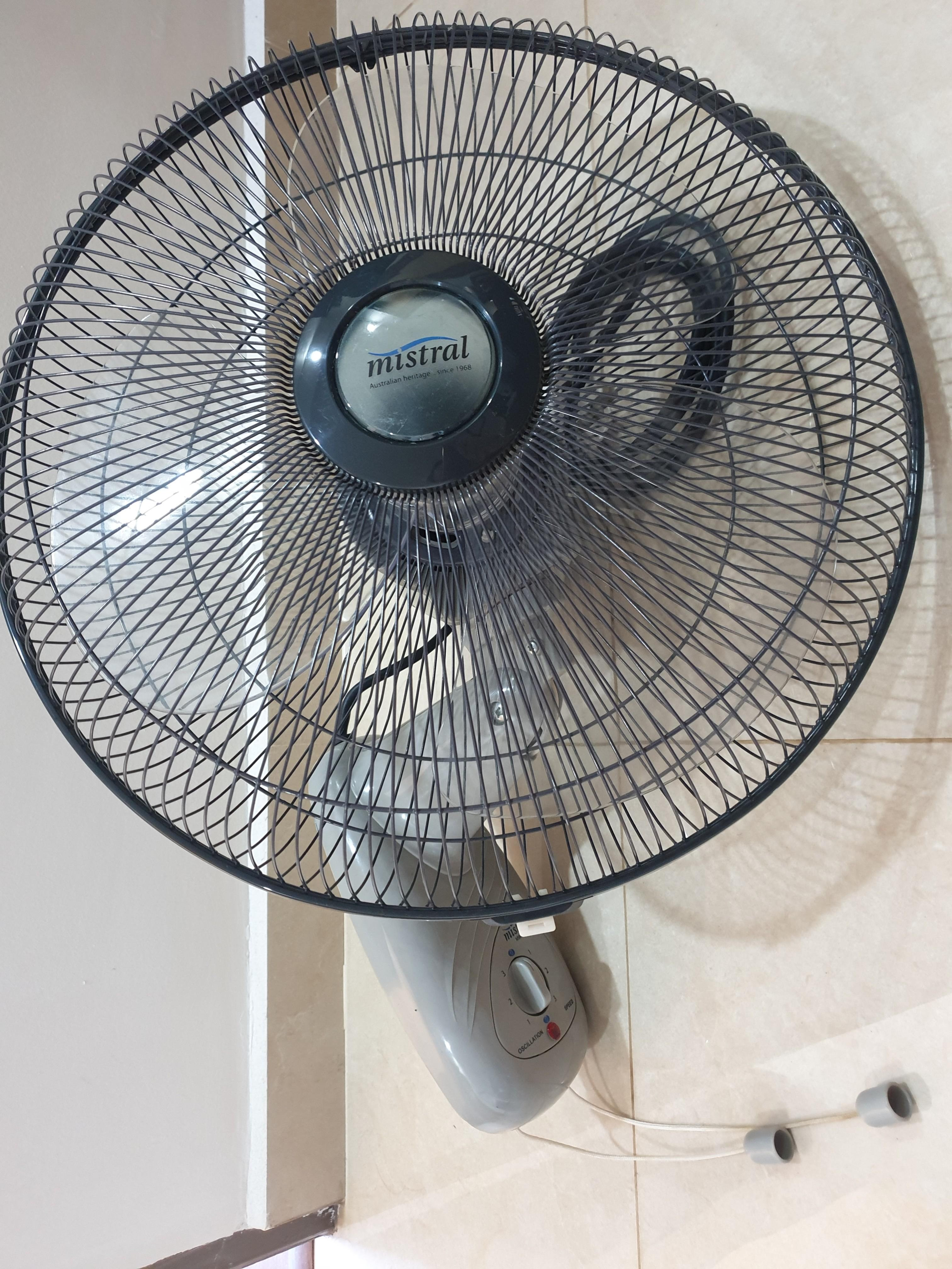 Mistral 16 Inch Wall Fan, Furniture & Home Living, Lighting & Fans ...