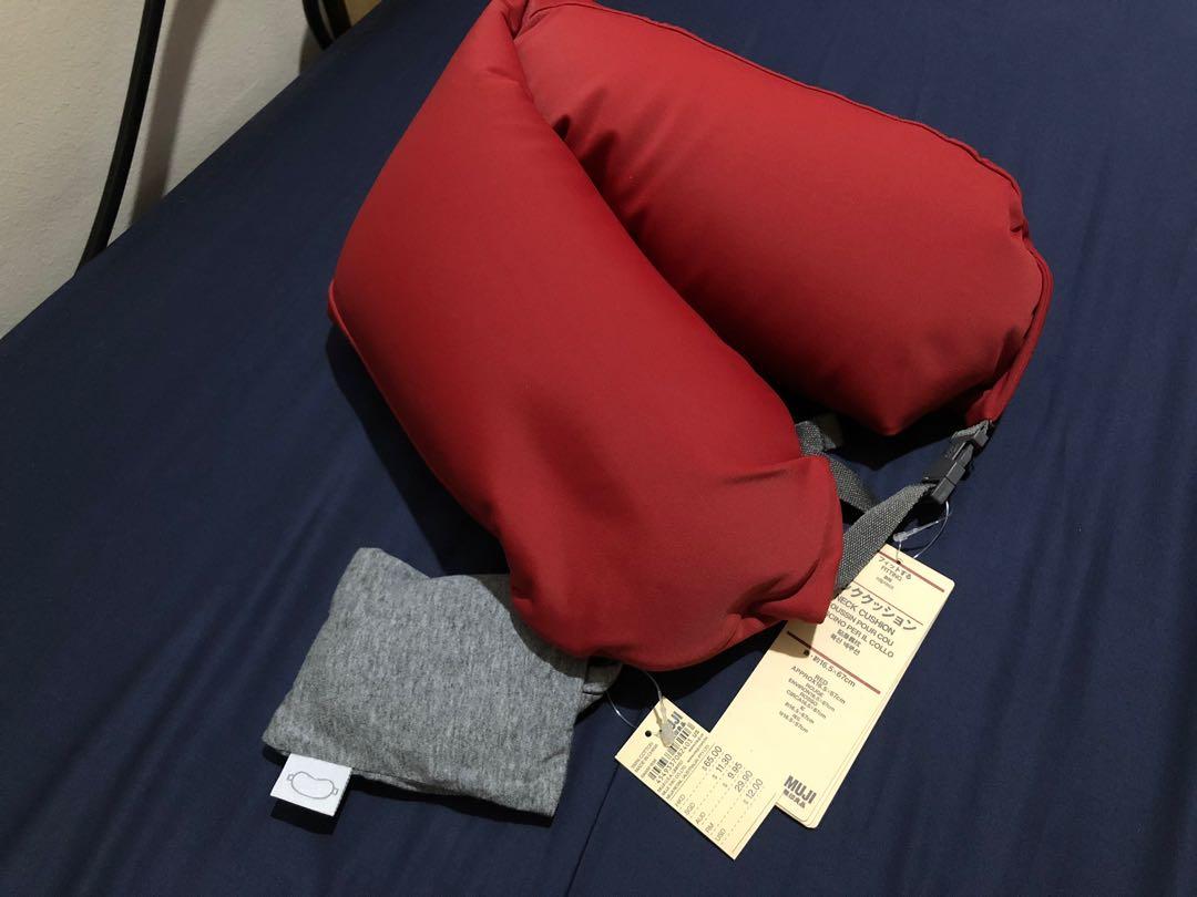 Muji Travel Neck cushion and eye mask, Hobbies & Toys, Travel, Travel ...