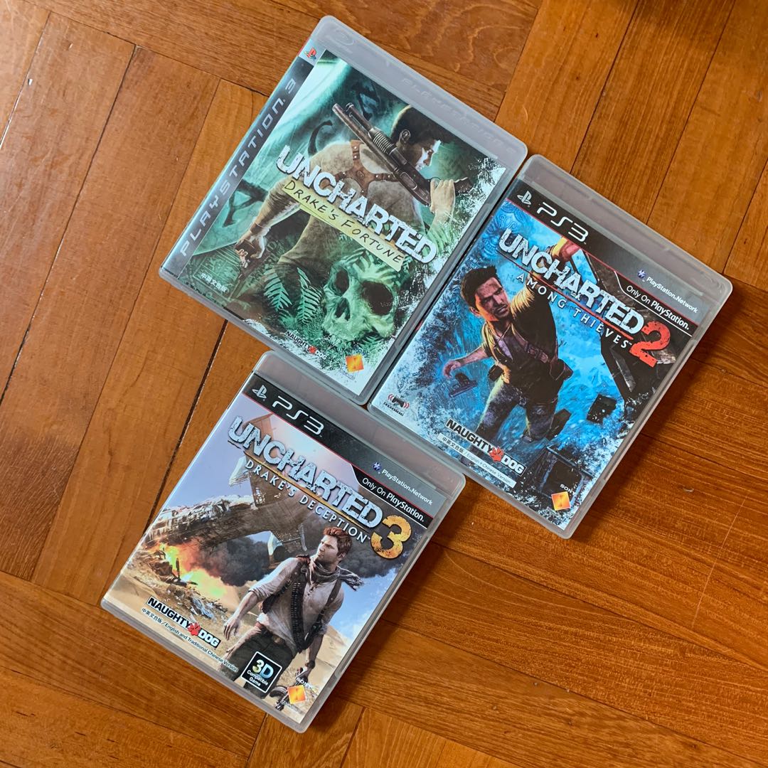 PS3 Games Uncharted 1 2 3 中英文版 有盒, 電子遊戲, 電子遊戲, PlayStation - Carousell