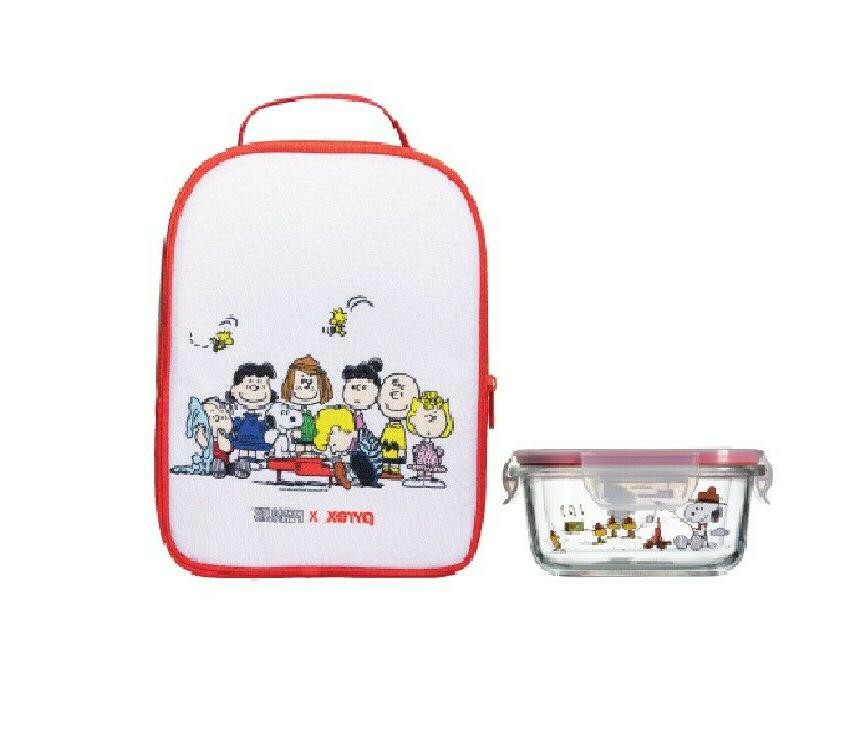 Pyrex Peanuts Snoopy 2pc Square Glass and Bag, Furniture & Home Living ...