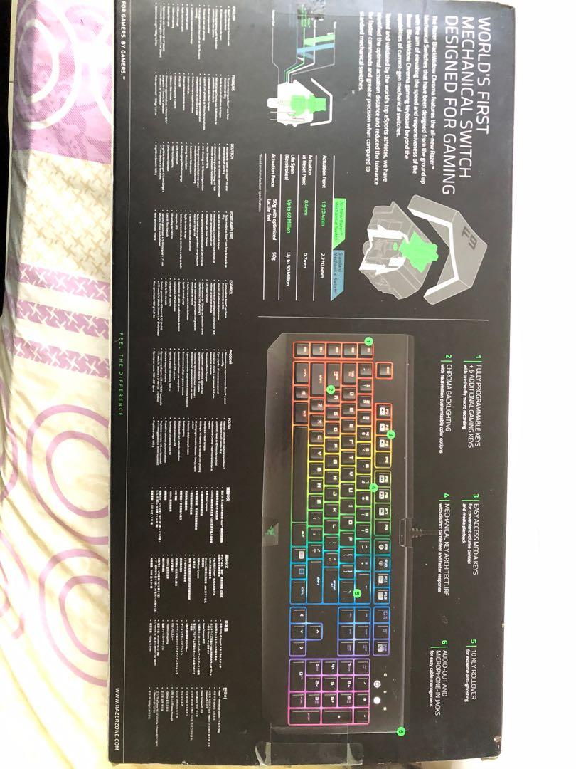 Razer Blackwidow Chroma Japanese layout, Computers & Tech, Parts ...