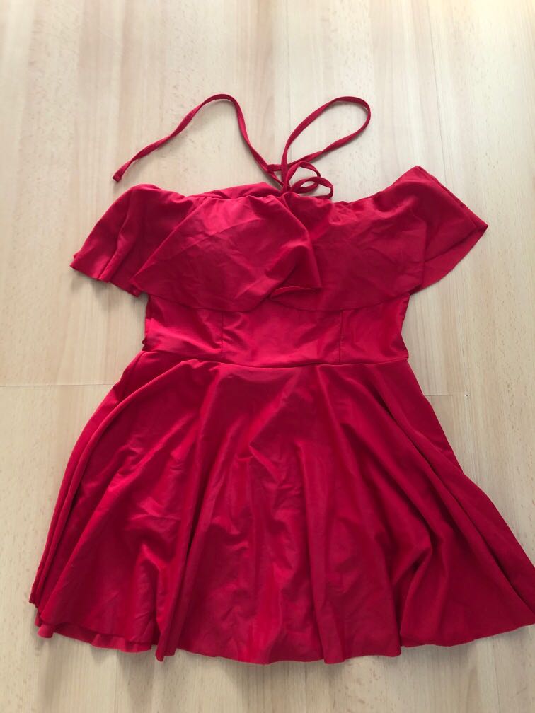 Red swim suit one piece, Women's Fashion, Swimwear, Bikinis & Swimsuits ...