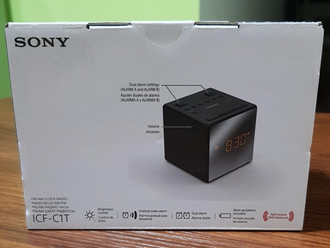 SONY FM/AM Clock Radio ICF-C1T, Audio, Portable Music Players on Carousell