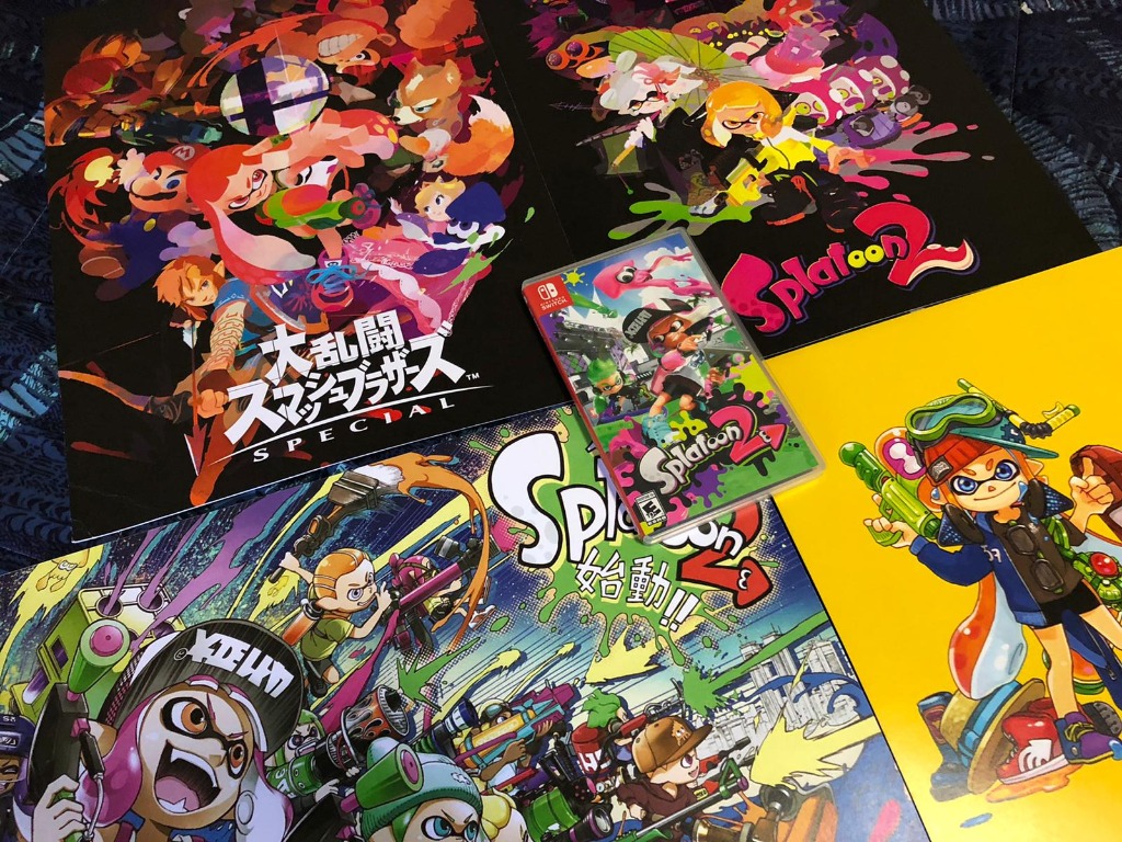 Splatoon 2 (with FREE A3 size cardboard POSTERS), Video Gaming, Gaming ...