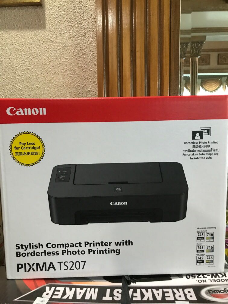 Stylish Compact Printer with Borderless Photo Printing PIXMA TS207 ...
