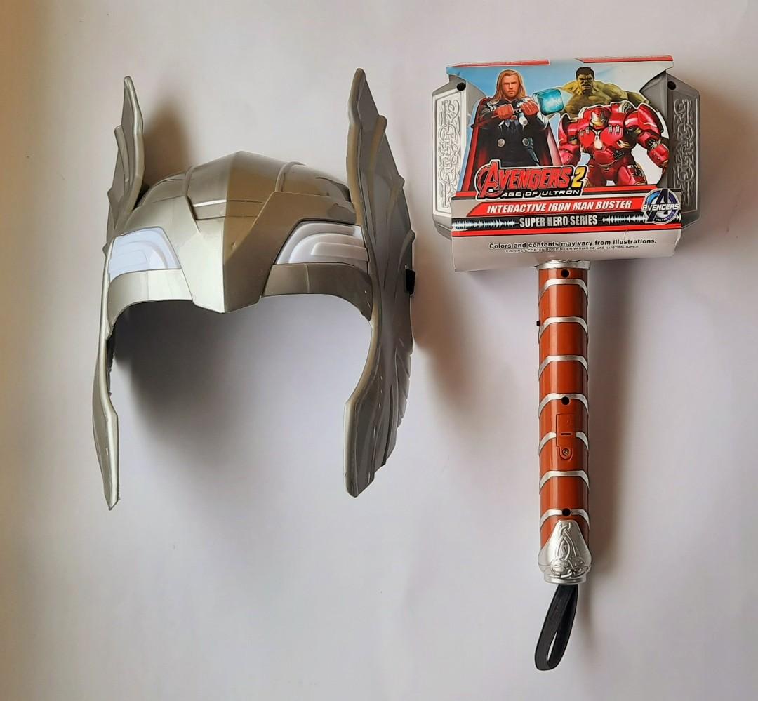 Thor Mask and Thor Hammer Mjolnir Set, Hobbies & Toys, Toys & Games on ...