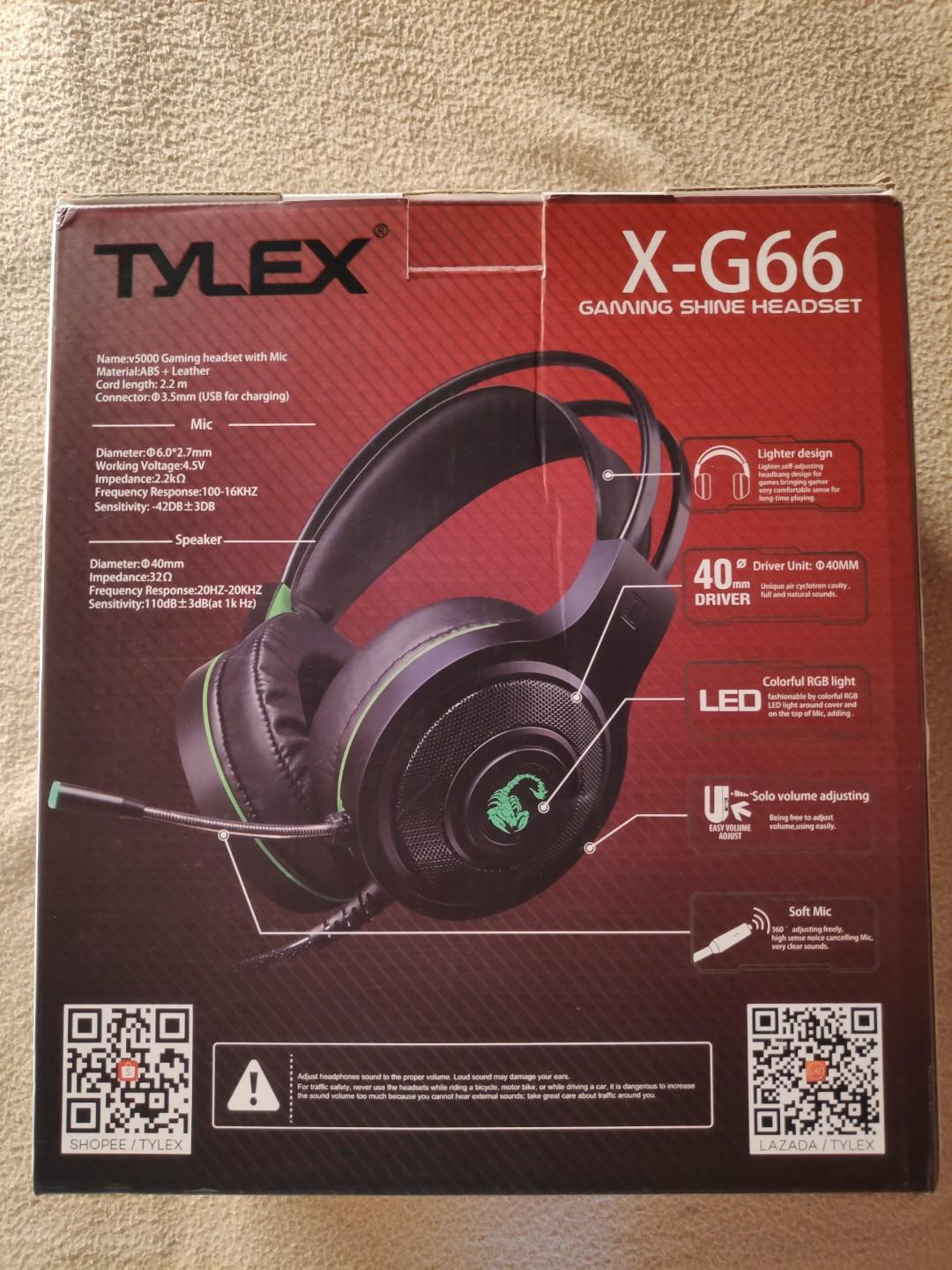 Tylex X-G66 Gaming Shine Headset, Video Gaming, Gaming Accessories ...