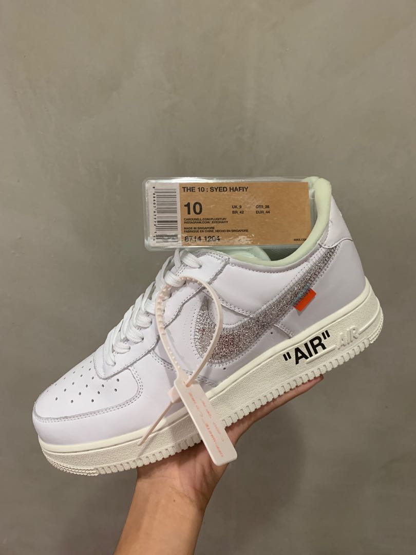 US 10 ComplexCon Off White Nike Air Force 1, Men's Fashion, Footwear ...