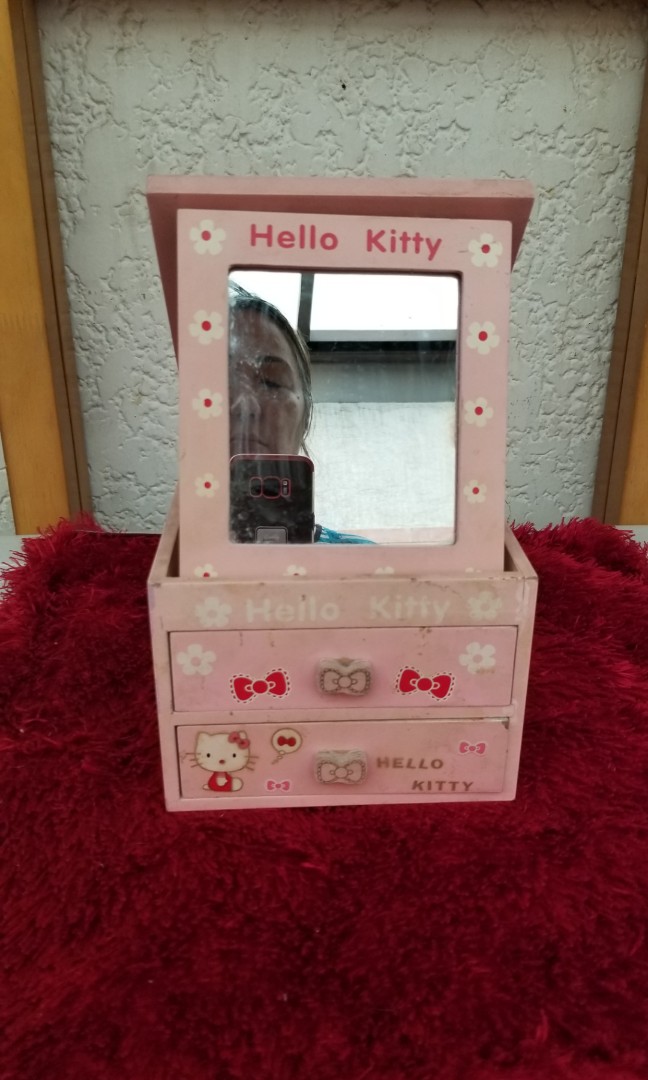 Wooden pink Hello Kitty mini dresser, Women's Fashion, Watches ...