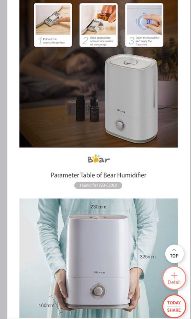 Brand new 5L humidifier & air purifier, TV & Home Appliances, Air ...