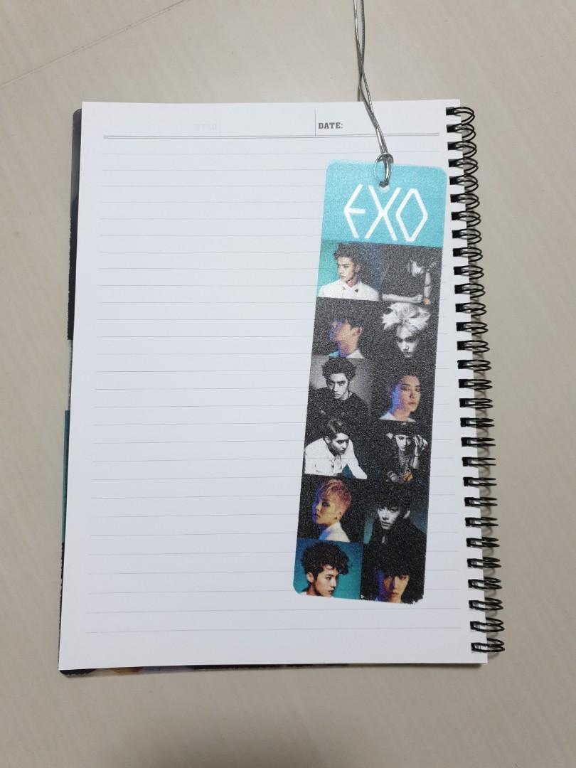 EXO OT12 notebook with bookmark overdose era, Hobbies & Toys ...