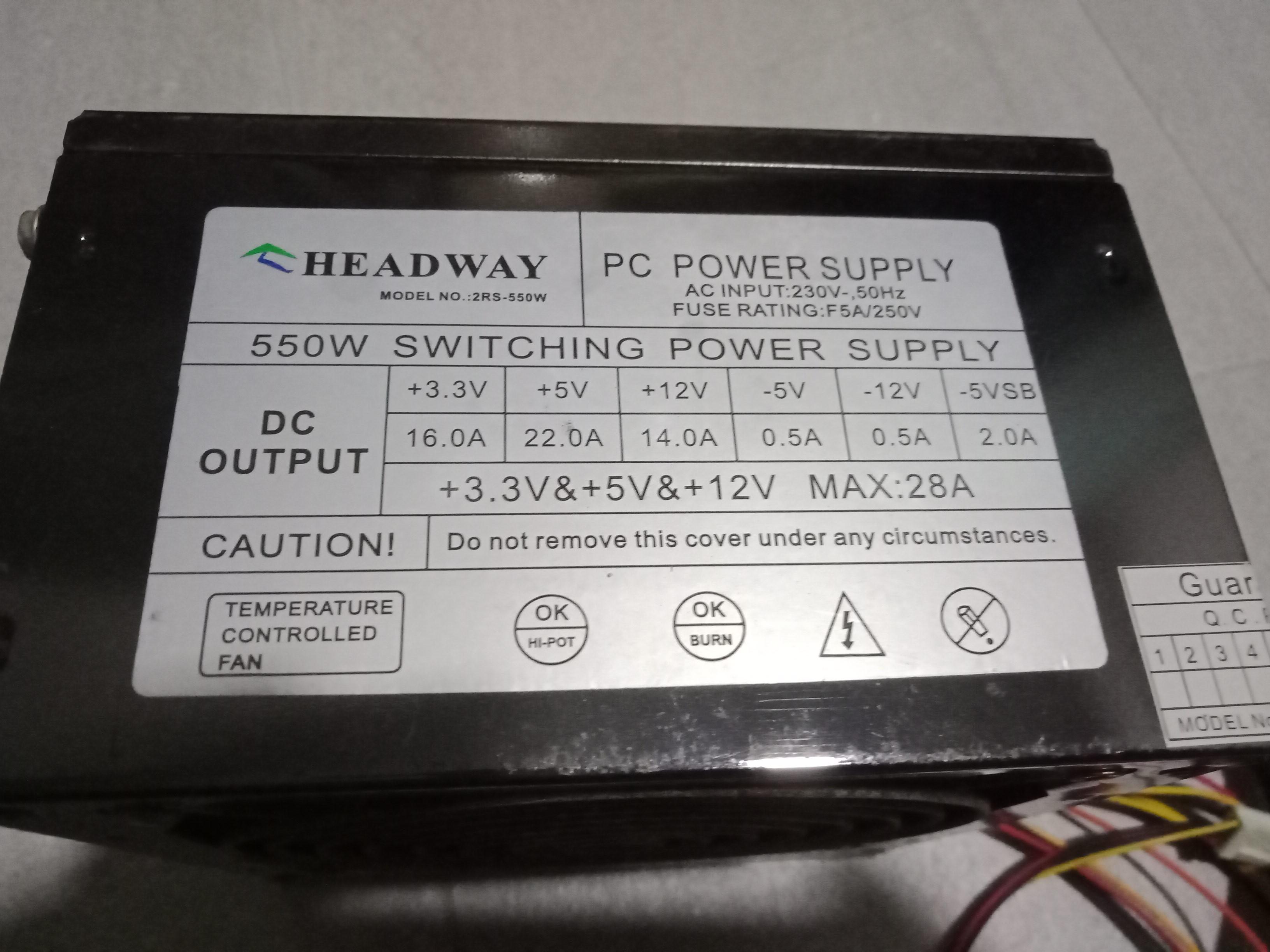 Headway Power supply, Computers & Tech, Parts & Accessories, Networking ...