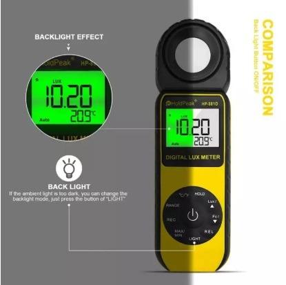 HoldPeak HP-881D New Digital LUX Meter 4000,000 LUX/FC Selection High ...