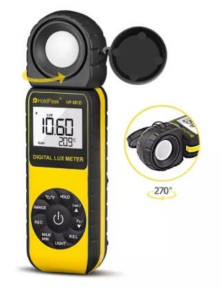 HoldPeak HP-881D New Digital LUX Meter 4000,000 LUX/FC Selection High ...