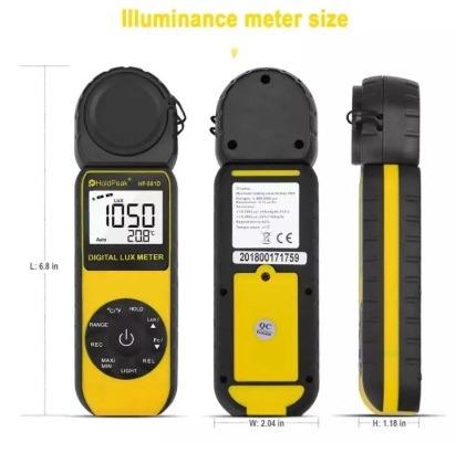 HoldPeak HP-881D New Digital LUX Meter 4000,000 LUX/FC Selection High ...