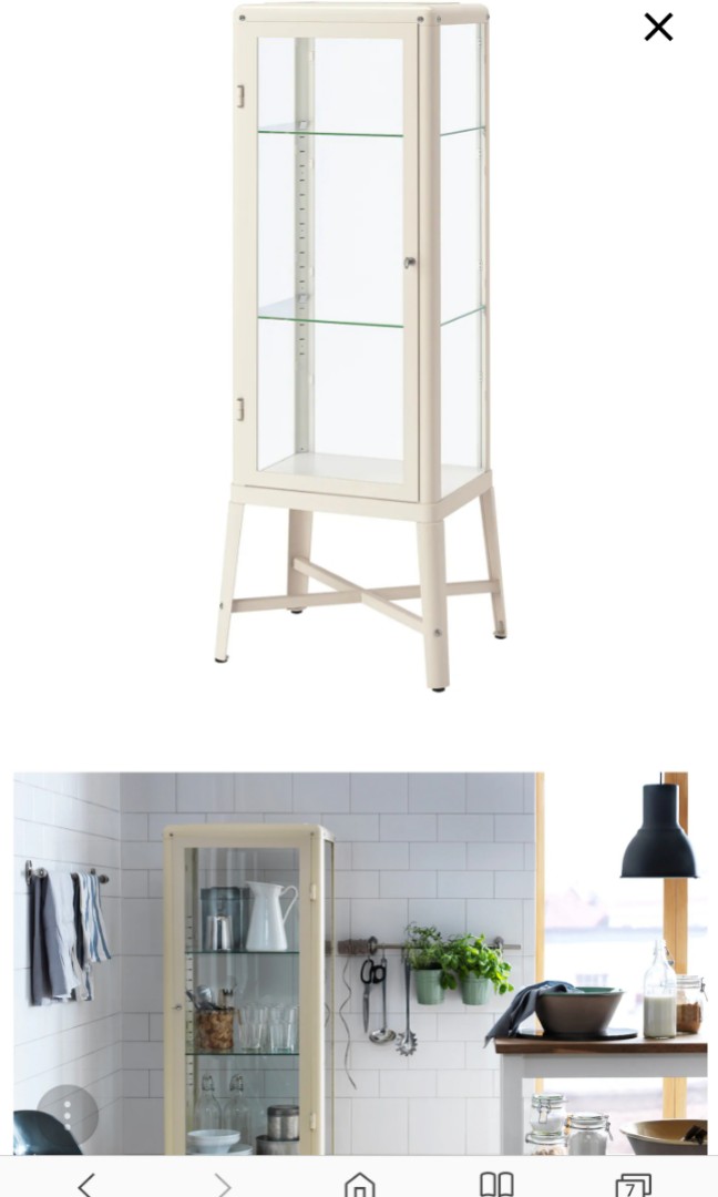 Ikea glass display cabinet, Furniture & Home Living, Furniture, Shelves ...