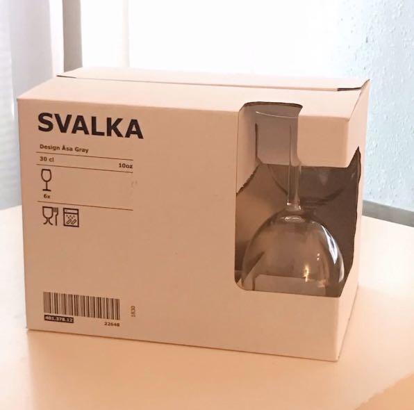 IKEA SVALKA wine glasses 6 pecs, Everything Else on Carousell