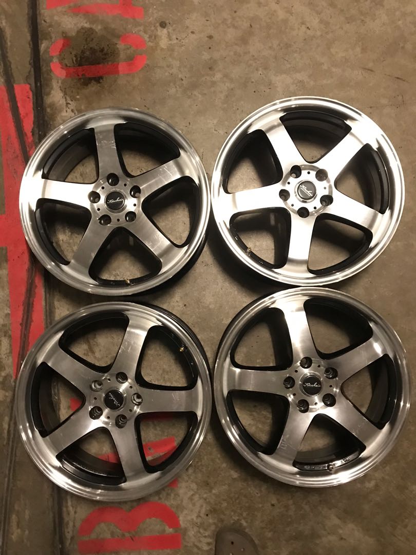 JDM 18” rims 18x7.5J +55 5x114.3, Car Accessories, Tyres & Rims on ...