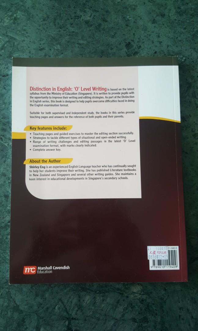 Marshall Cavendish 'O' Level Writing Book, Hobbies & Toys, Books ...