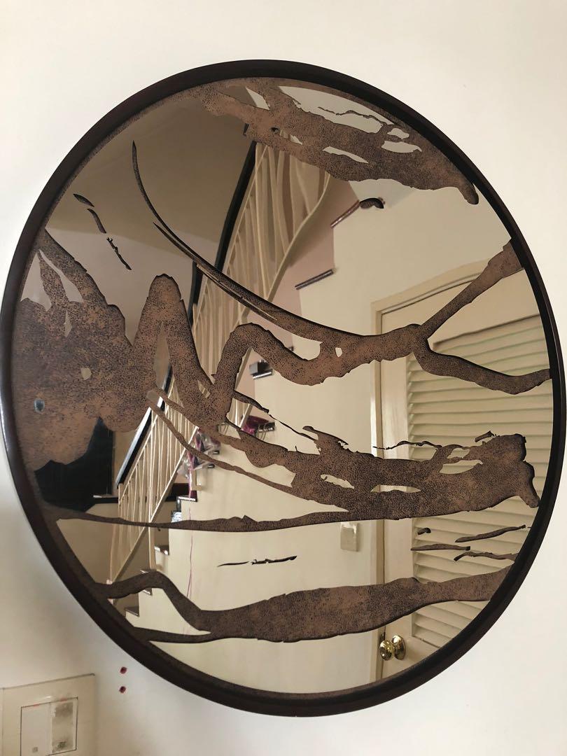 Modern Art Deco Mirror/ Cermin Hiasan Dinding, Furniture & Home Living ...