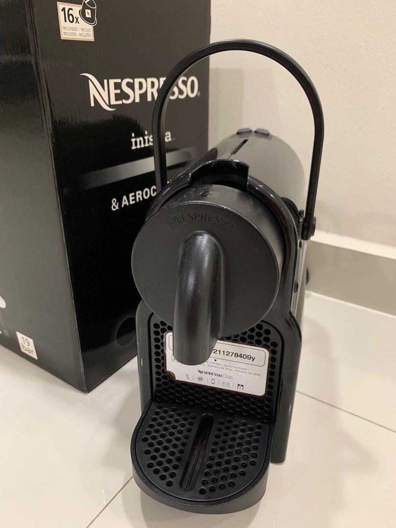 Nespresso Inissia Black & Aeroccino Bundle, TV & Home Appliances ...